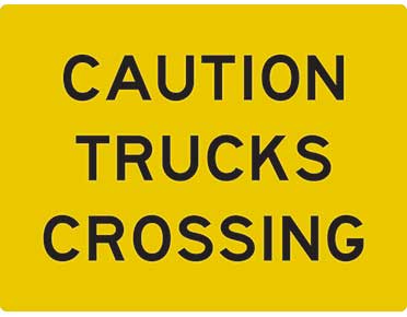 Caution Trucks Crossing Sign 600 x 600mm – Teaco Industrial & Safety ...