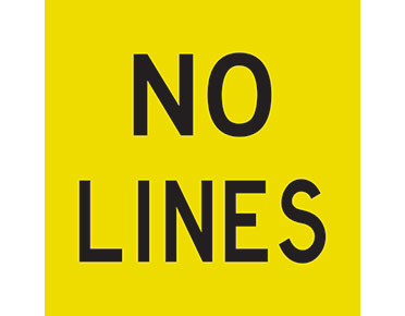 No Lines Sign 600 X 600mm – Teaco Industrial & Safety Supplies